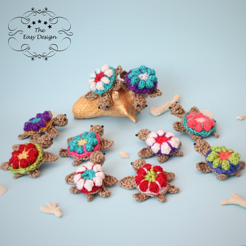 Easy Crochet Turtle 3D Turtle Applique Pattern Turtle - Etsy