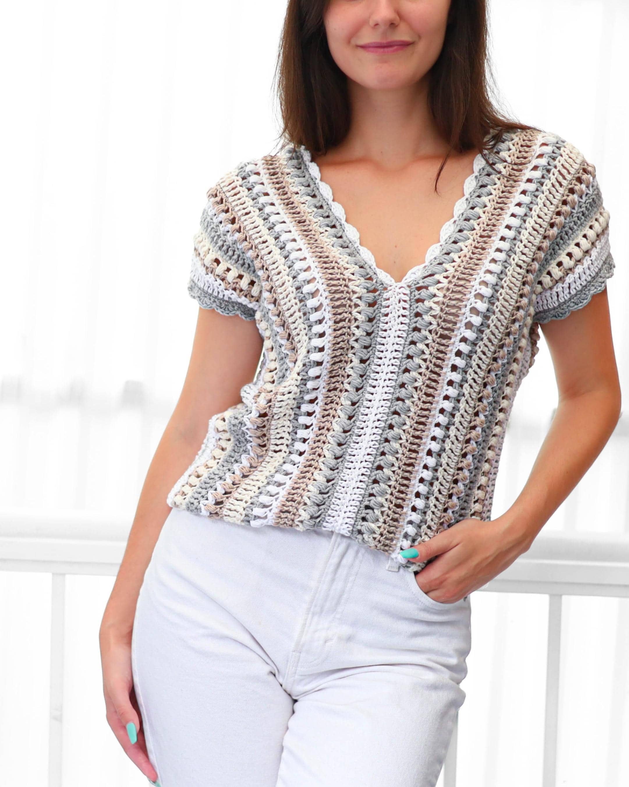 Crochet Pattern- ALYSSA Crochet Top Pattern PDF- Women Crochet Top -2 ...
