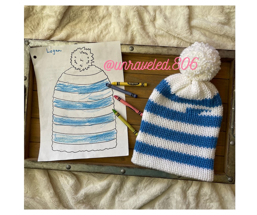 Stocking Hat Coloring Template **PDF Only** - Etsy