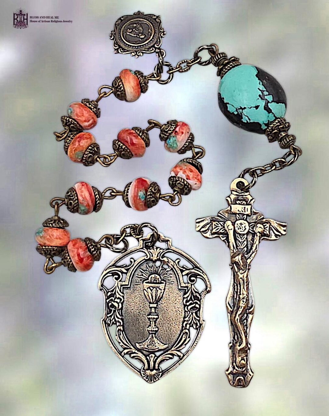 Holy Communion & Sacred Heart Chaplet | Heritage Bronze| Spiny Oyster ...
