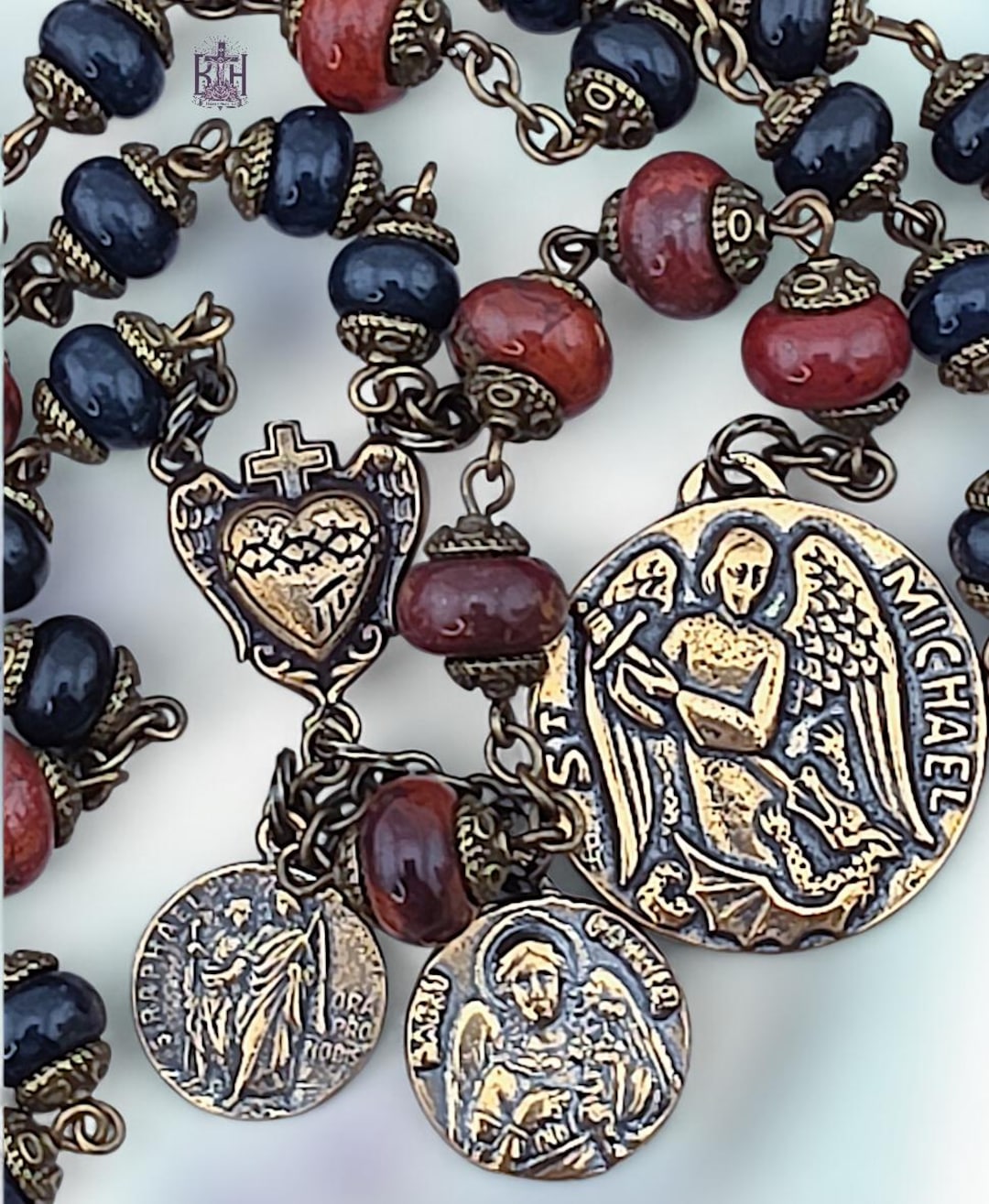 Archangel Michael Raphael Gabriel 40 Beads Chaplet - Heritage Bronze ...