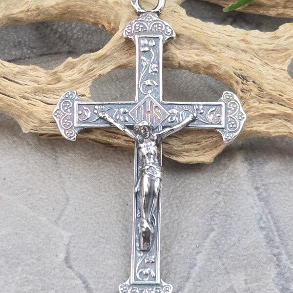 Silver Crucifix - Etsy