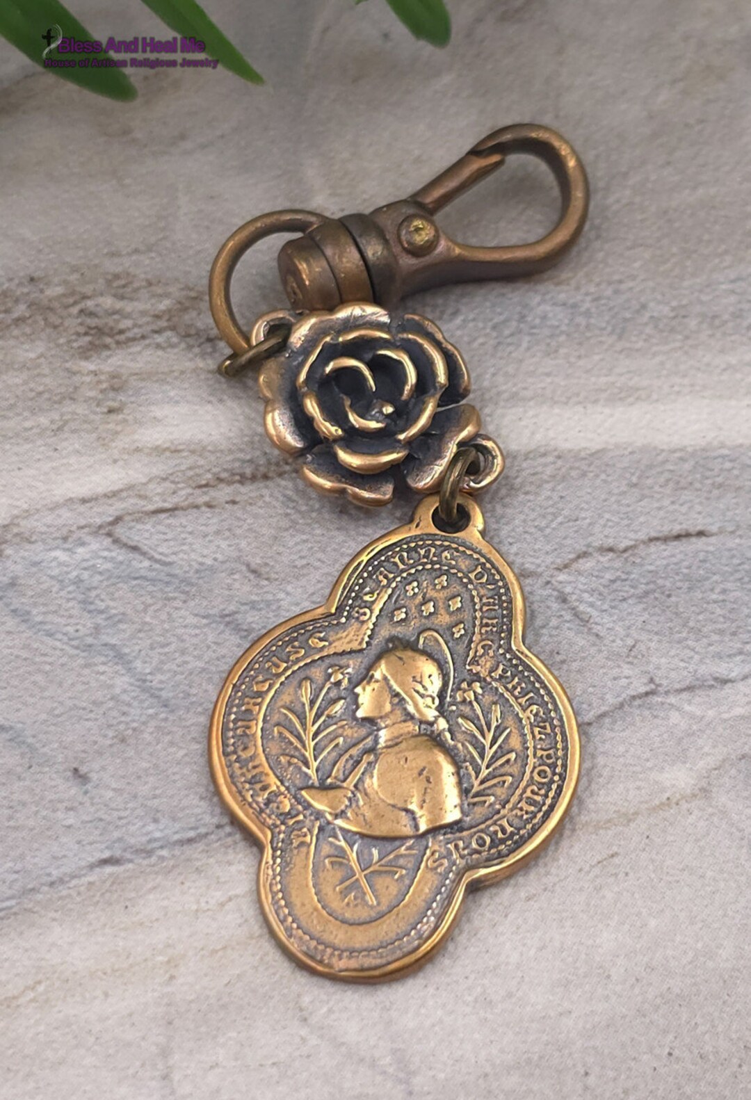 Joan of Arc One Hail Mary Vintage Bronze Key Chain Chaplet - Etsy