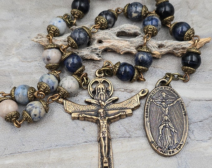 Devotional Holy Trinity, Holy Sacraments Bronze Chaplet -sodalite,blue ...