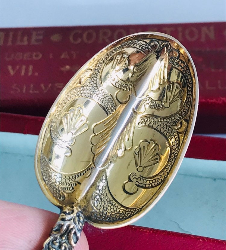 Stunning Edwardian Sterling Silver Coronation Anointing Spoon in the ...