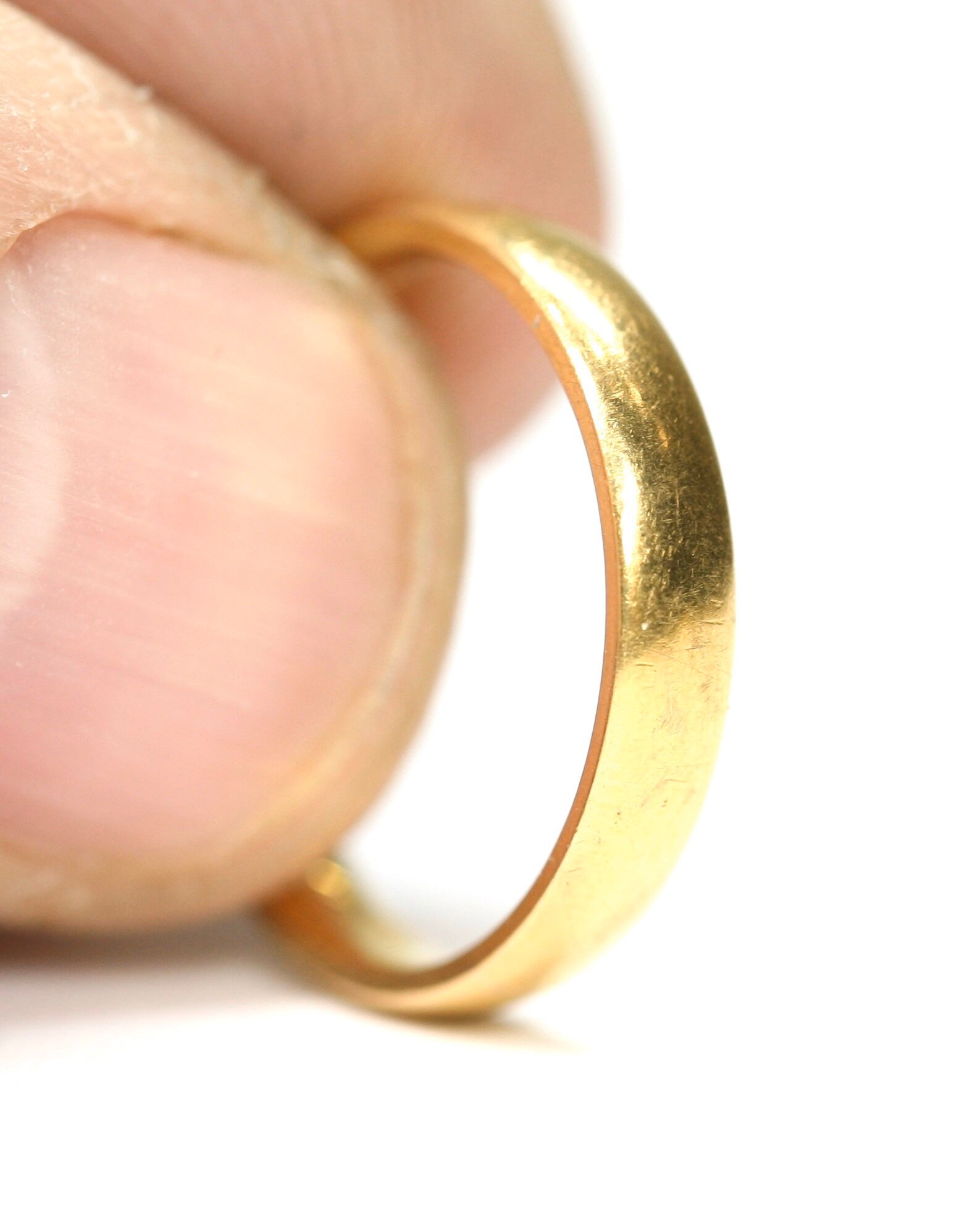 Superb antique 22ct gold wedding ring - hallmarked Birmingham 1921 ...