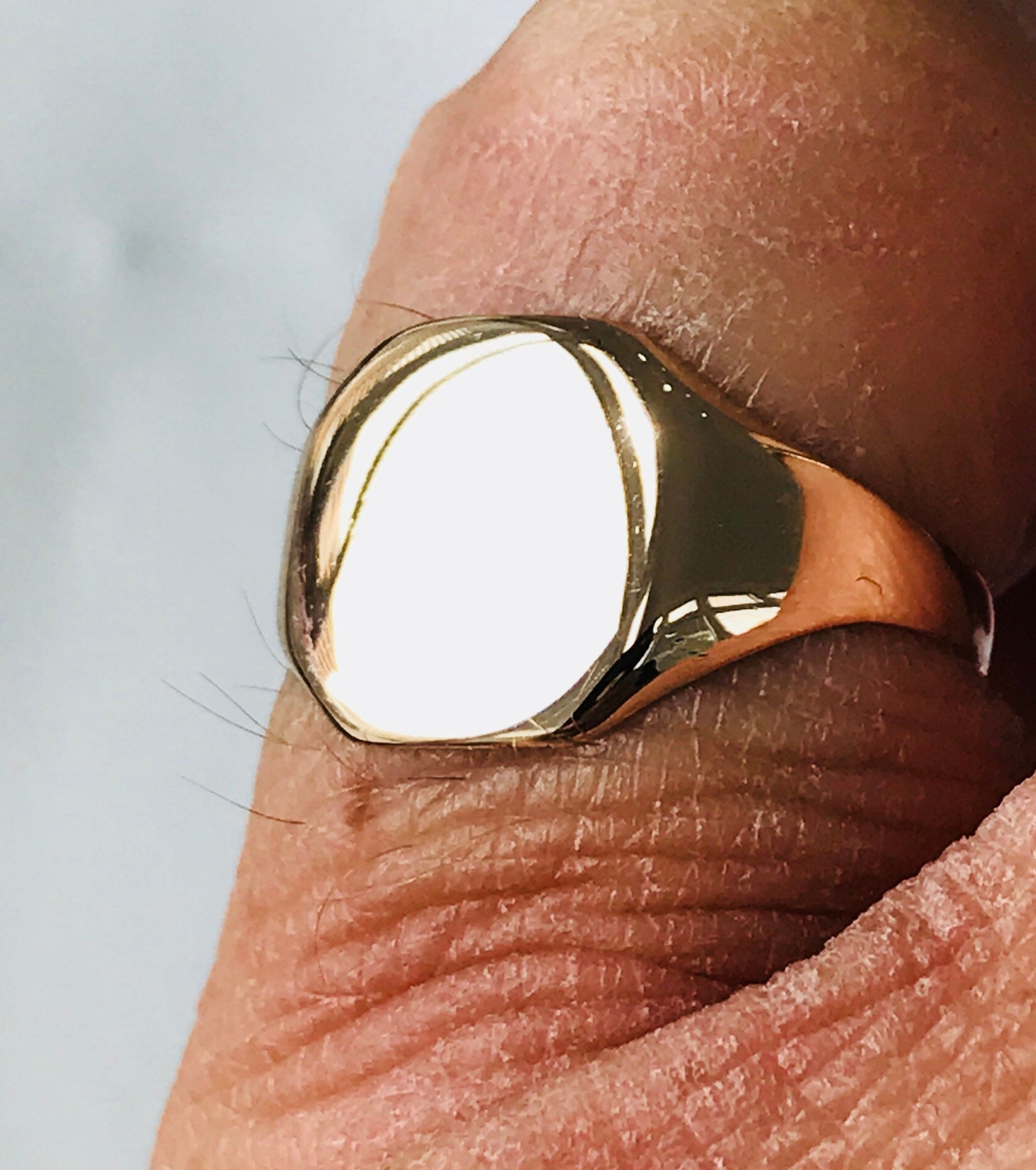 Stunning antique 9ct gold signet / pinky ring - hallmarked Birmingham 1940