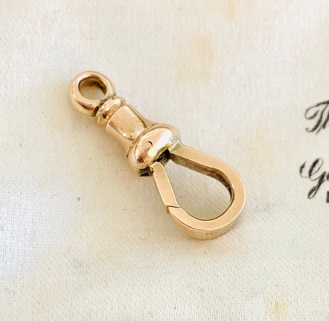 Stunning antique 9ct yellow gold square section Albert chain dog clip ...