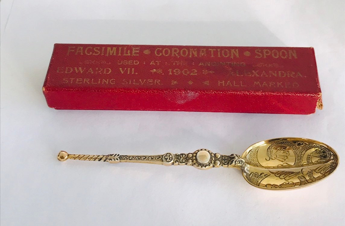 Stunning Edwardian Sterling Silver Coronation Anointing Spoon in the ...