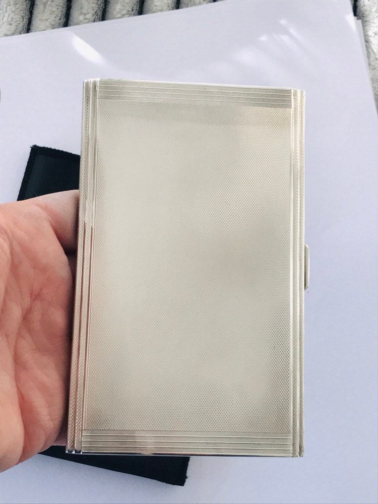 Absolutely stunning very large and heavy Sterling Silver cigarette case ...