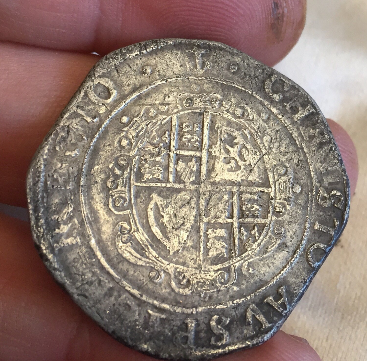 Rare solid silver Charles 1st half crown - 1628 ***Reserved for Michael***