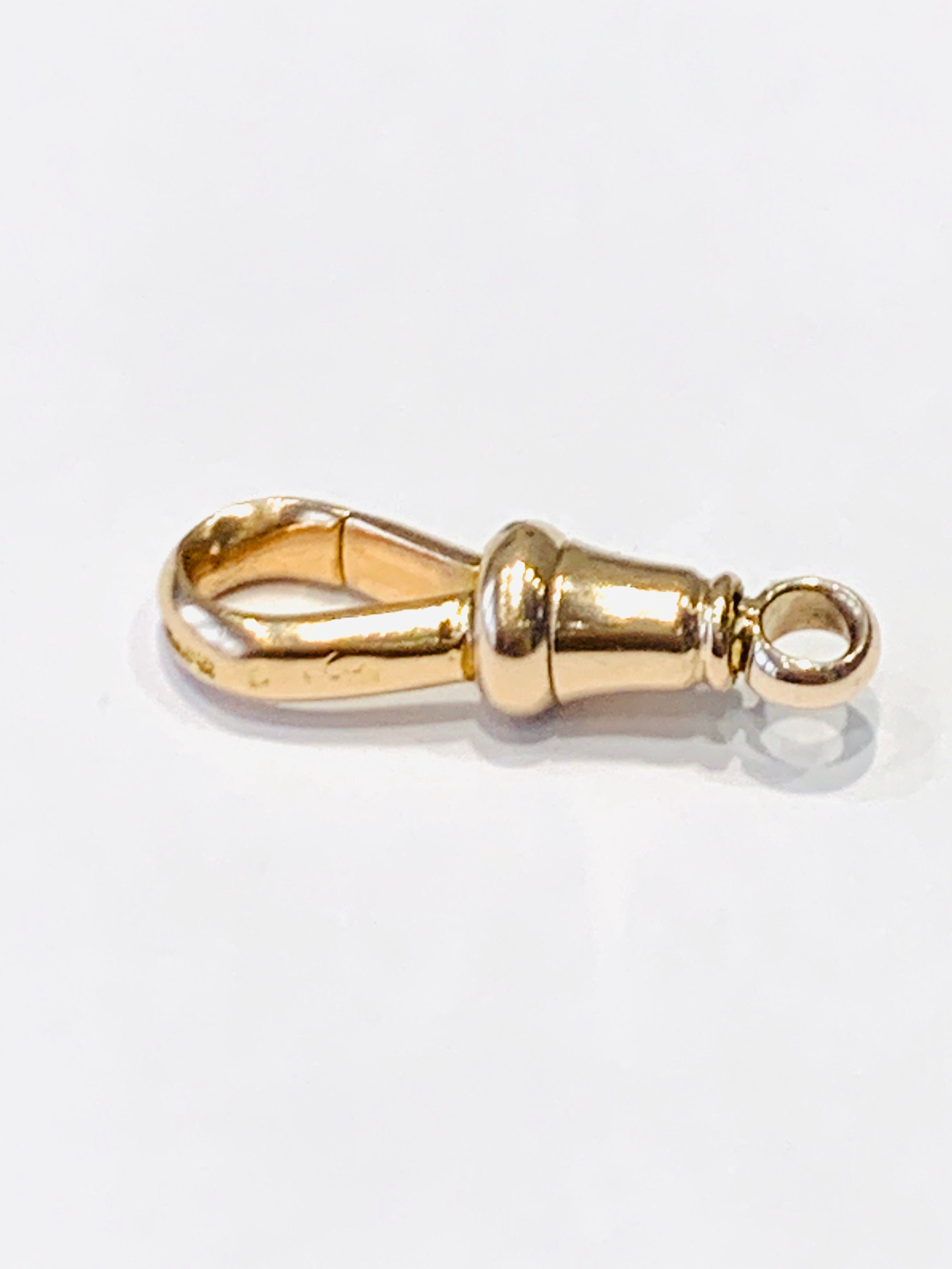 Stunning antique 9ct gold Albert chain dog clip fastener - fully ...