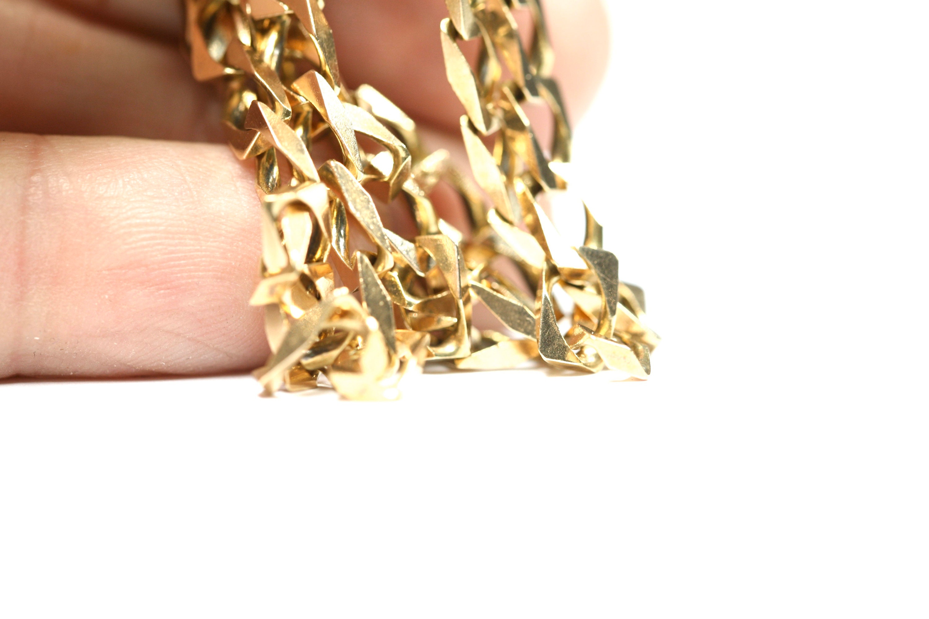 Vintage 9ct yellow gold 19 inch curb chain - fully hallmarked - 21.7gms