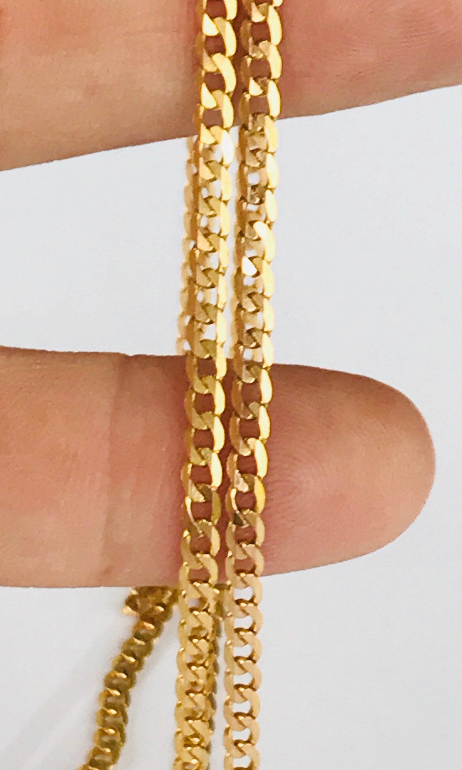 Vintage 9ct yellow gold 26 inch Curb chain - fully hallmarked