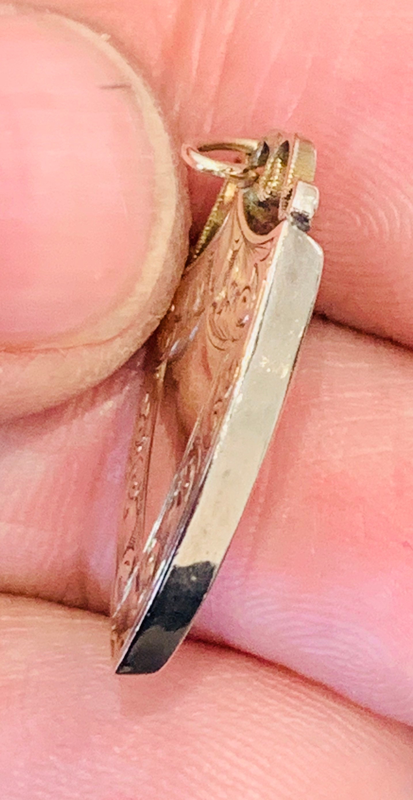 Superb antique Edwardian 9ct rose gold shield shaped fob pendant ...