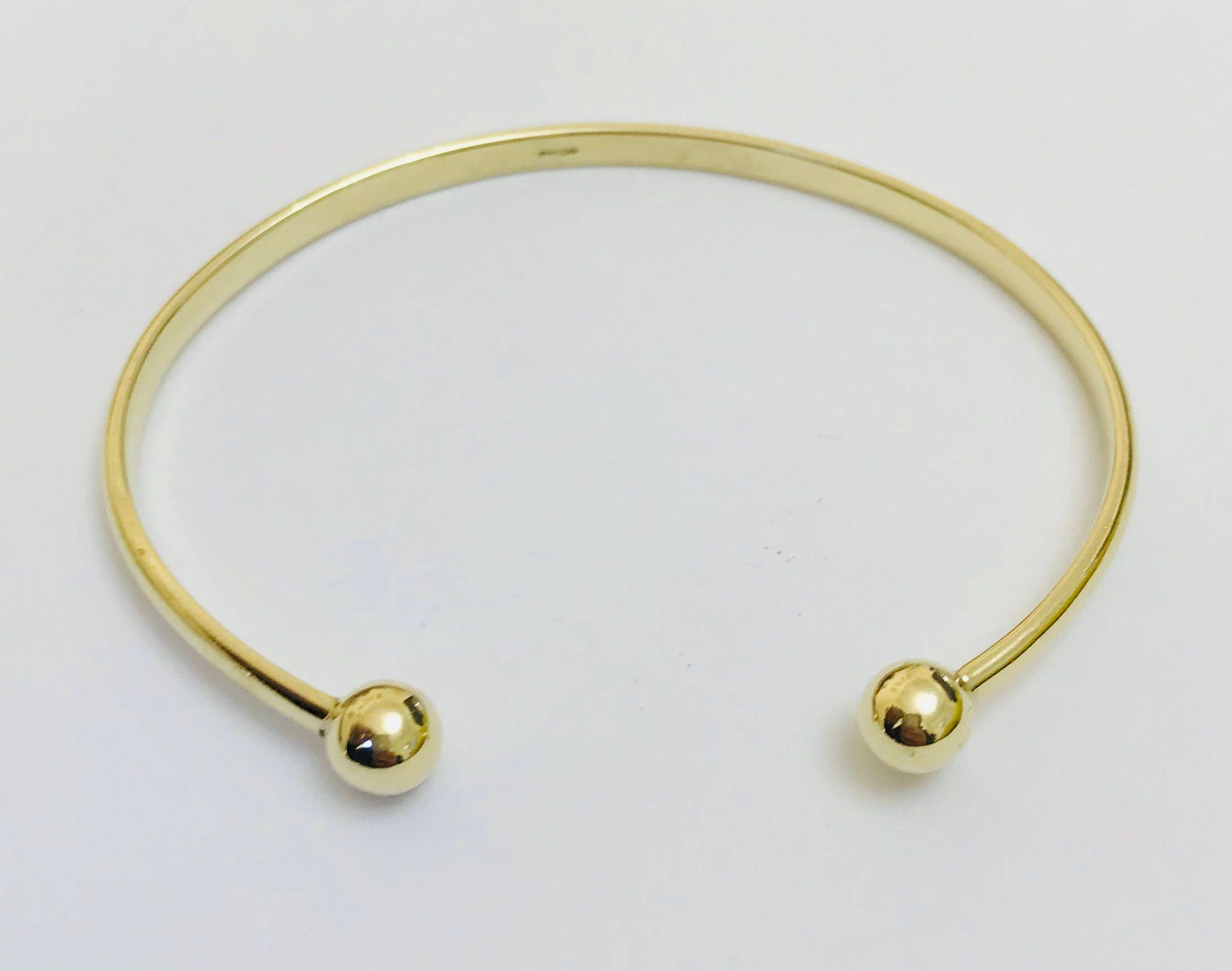 Stunning vintage 9ct yellow gold torque bangle - fully hallmarked ...