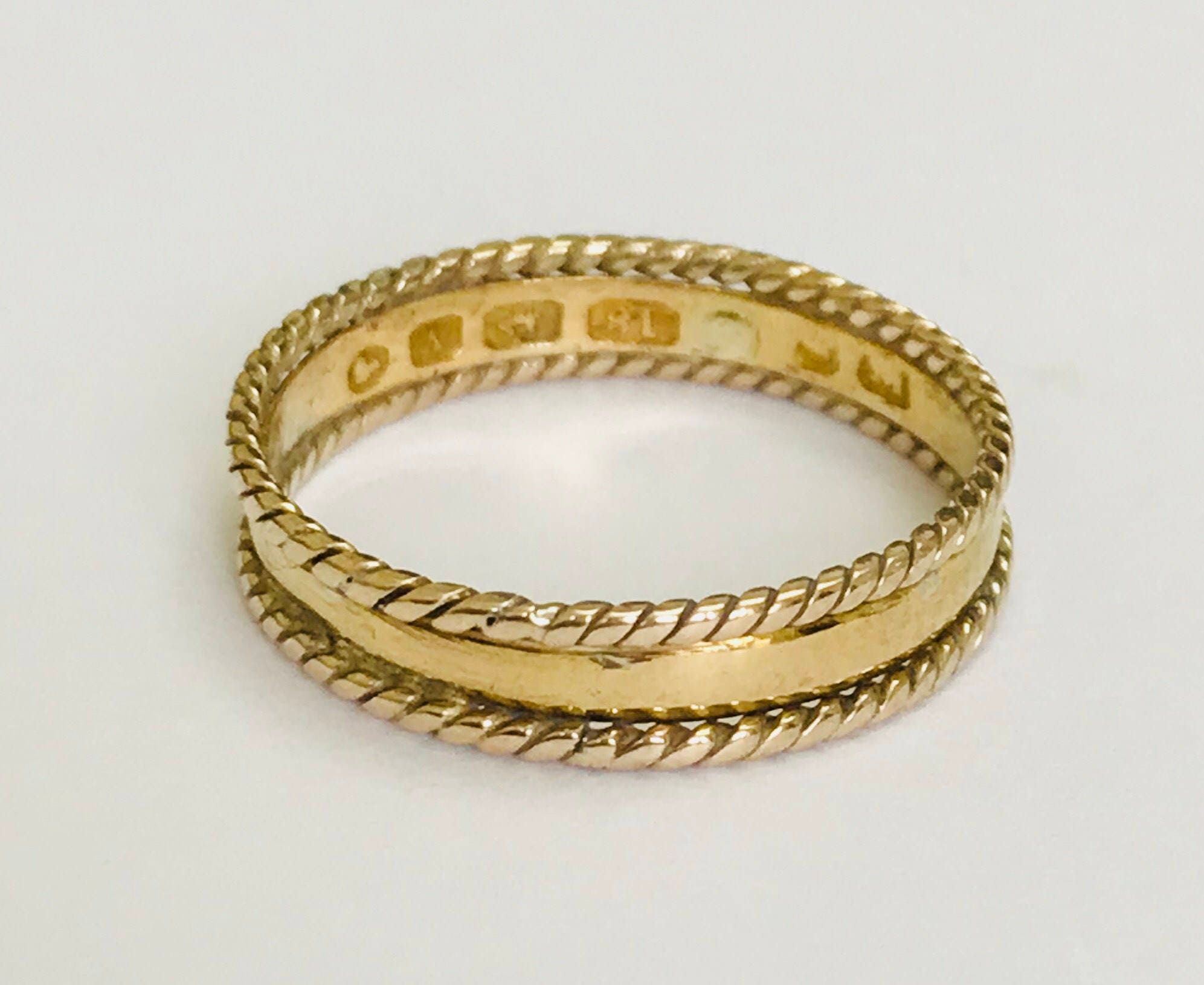 Superb antique Victorian 18ct gold wedding ring - Birmingham 1876