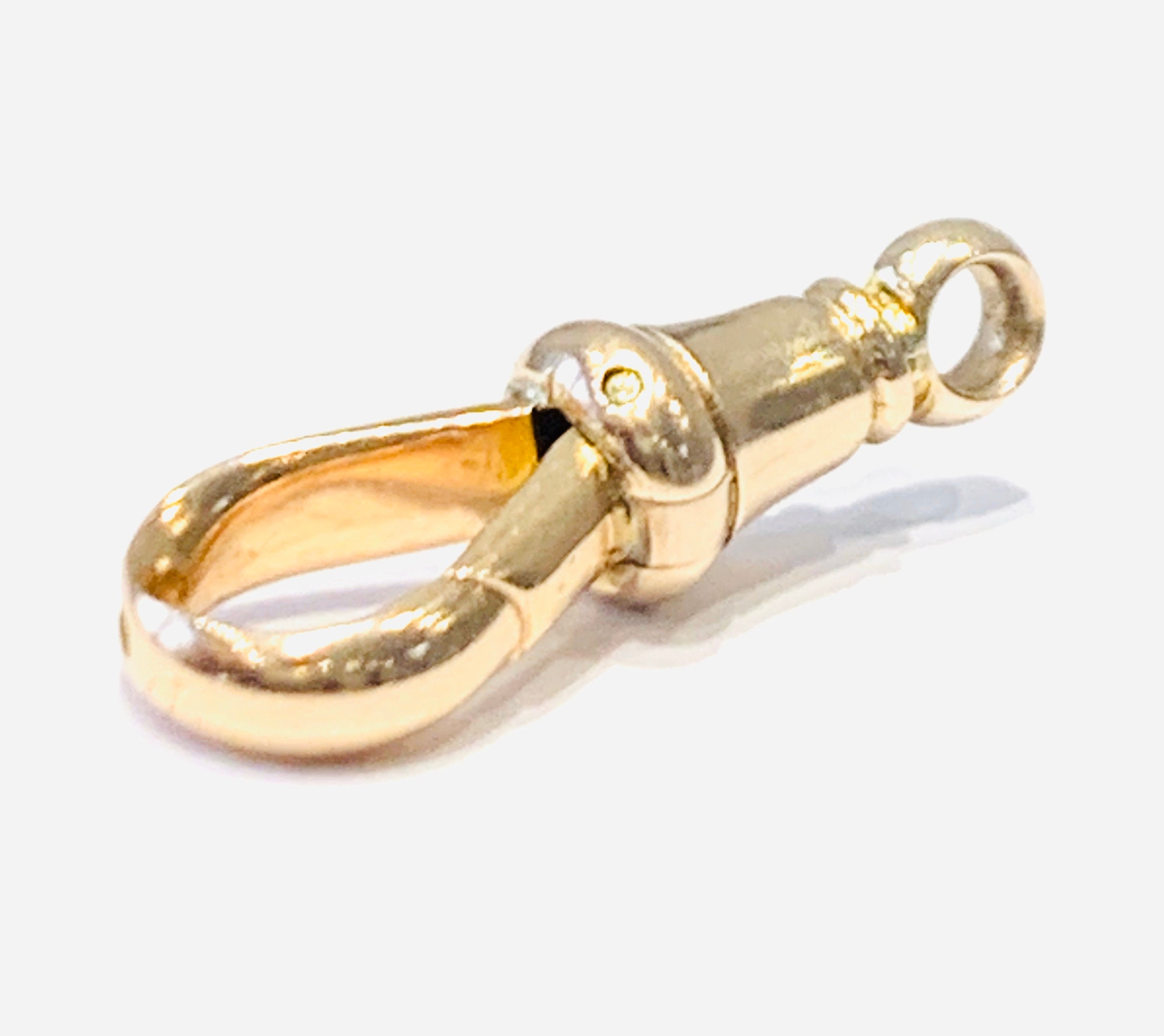 Stunning antique 9ct gold Albert chain dog clip fastener - fully ...