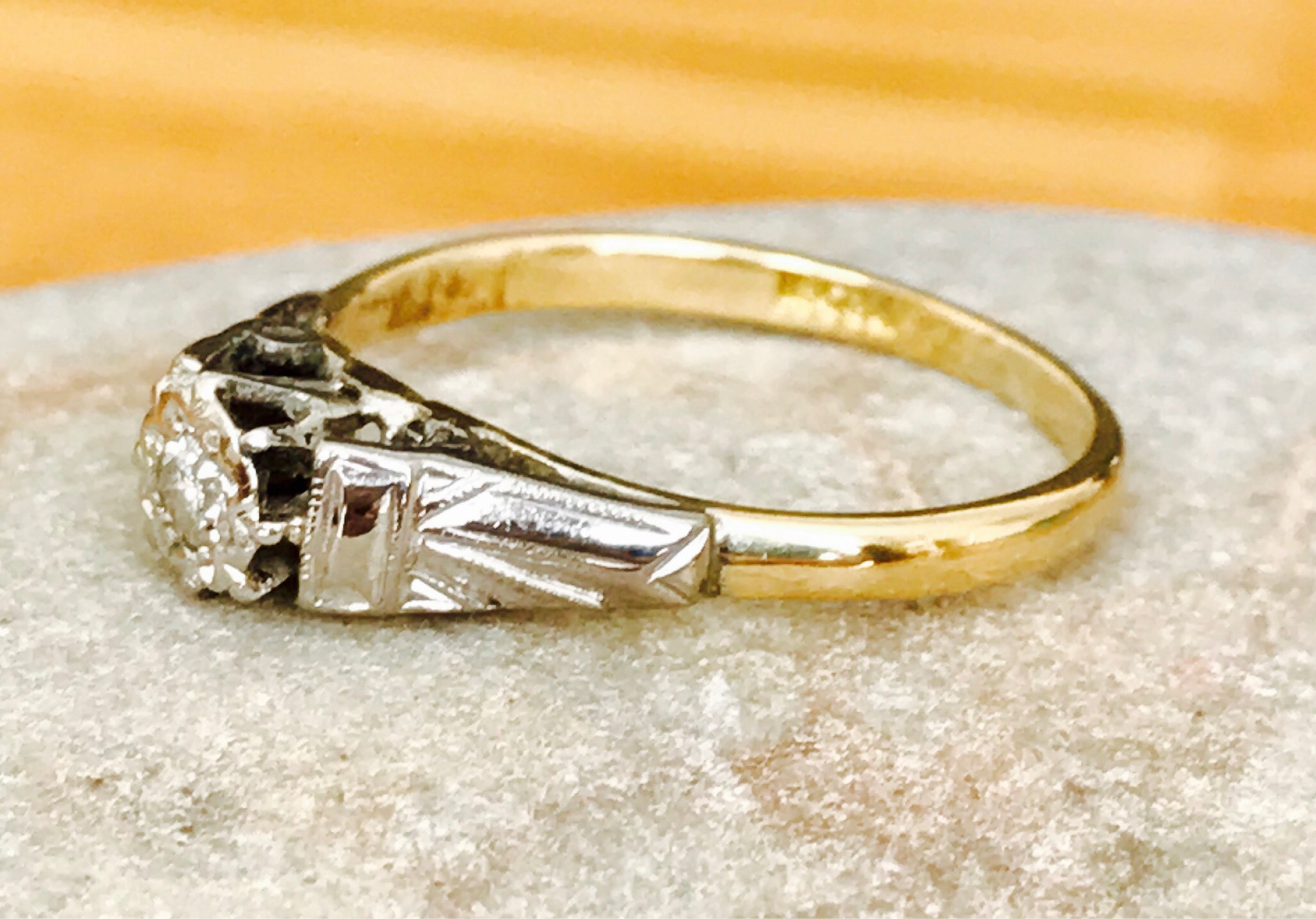 SALE***Stunning antique 18ct Gold & Platinum Diamond engagement ring ... SALE***Stunning antique 18ct Gold & Platinum Diamond engagement ring ...