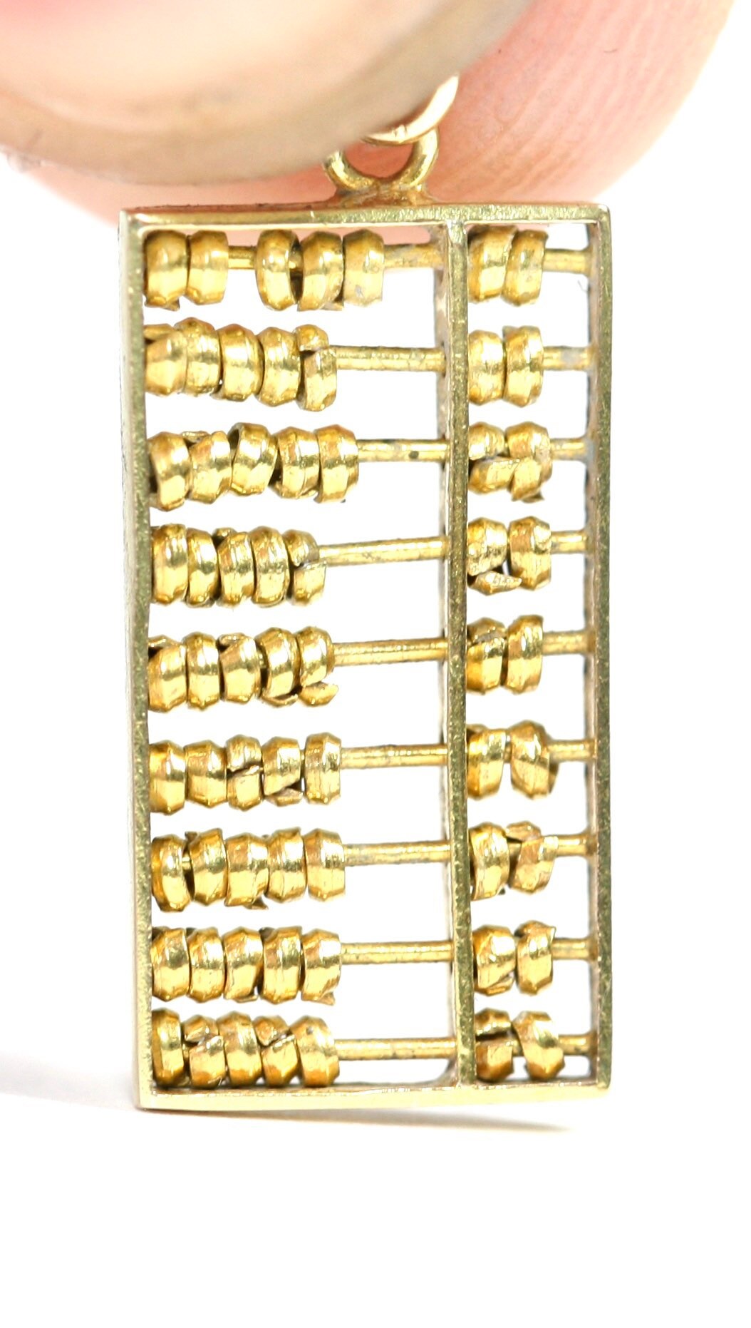 Vintage 9ct yellow gold Abacus charm - stamped 9K