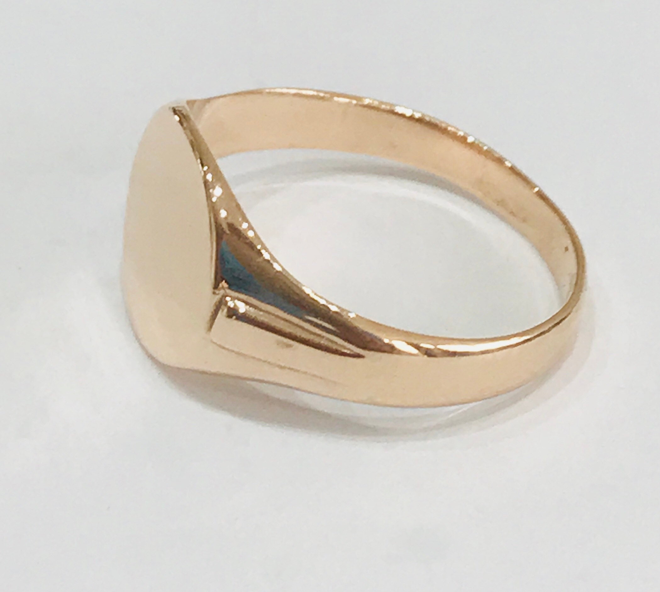 Stunning vintage 9ct rose gold men's signet ring