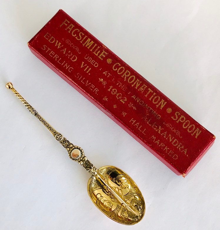 Stunning Edwardian Sterling Silver Coronation Anointing Spoon in the ...