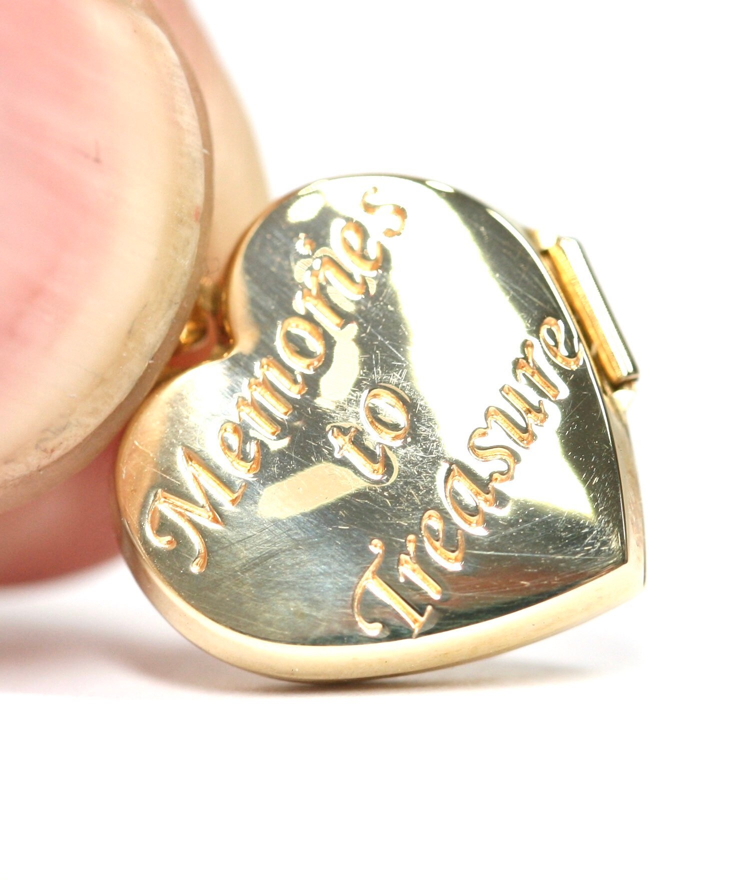 Reserved **Vintage 9ct white and yellow gold 18 inch double Heart ...