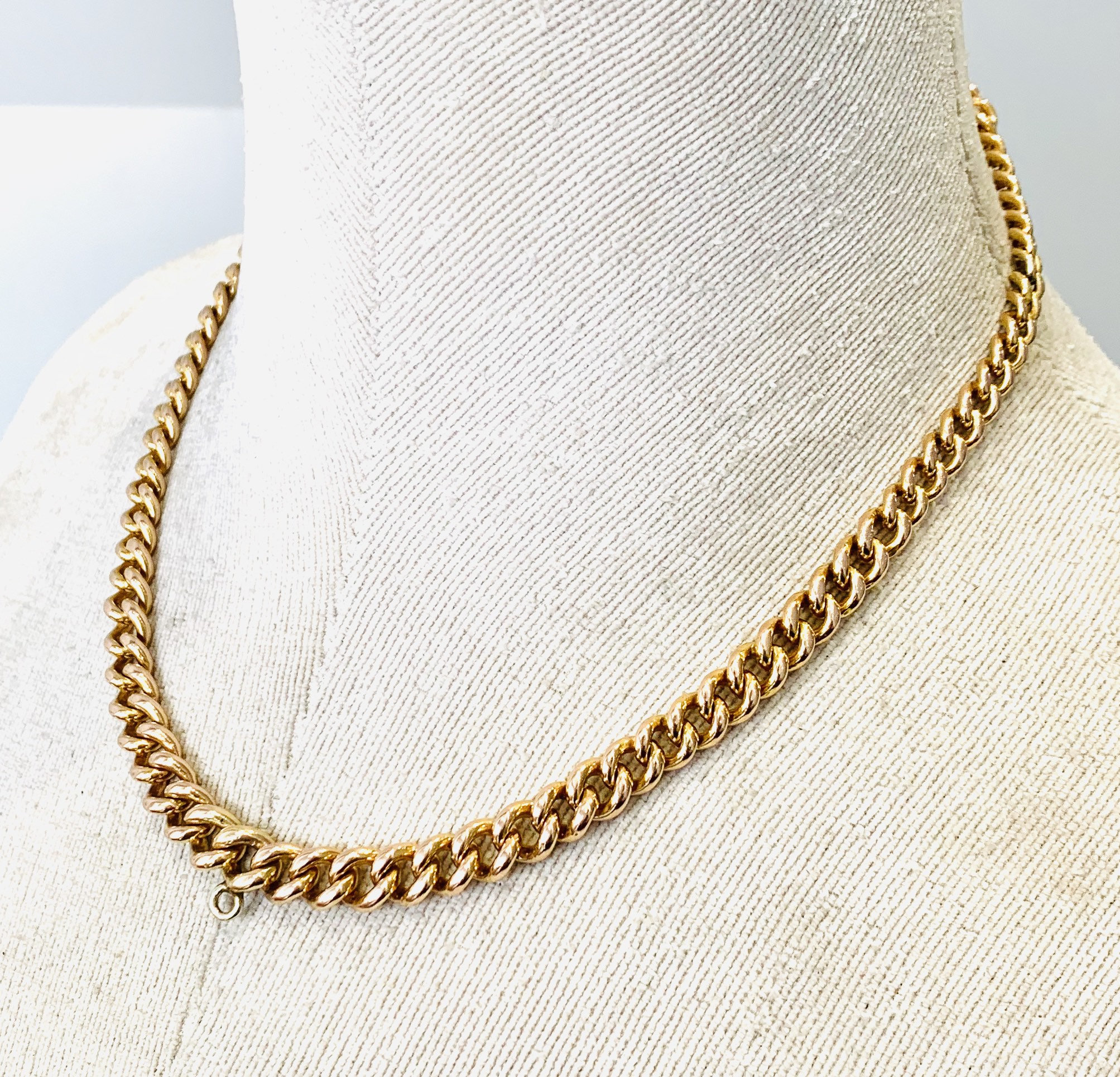 Stunning heavy antique Victorian 9ct gold 17 inch graduated Albert ...