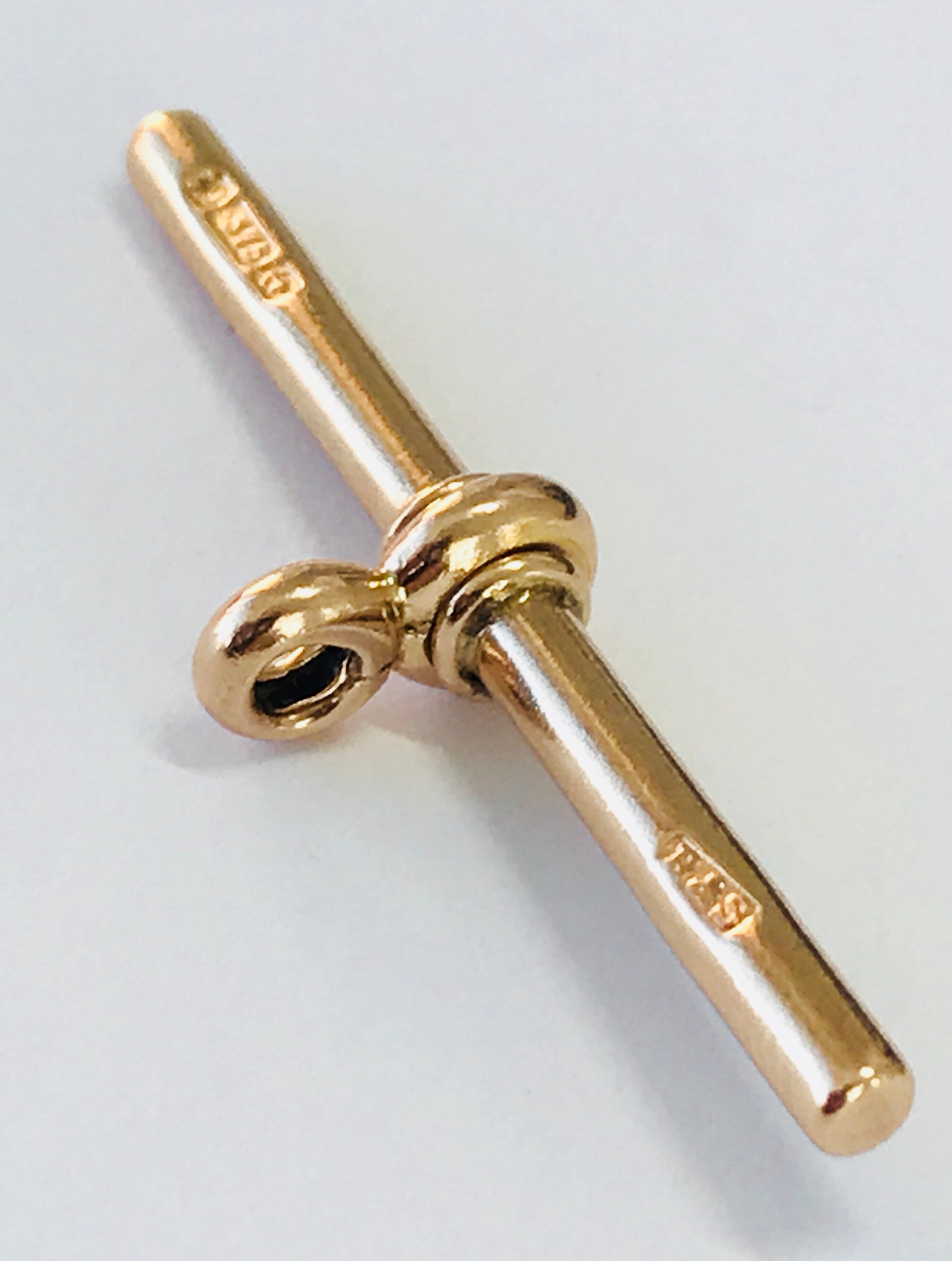 Stunning antique 9ct rose gold t-bar - fully hallmarked
