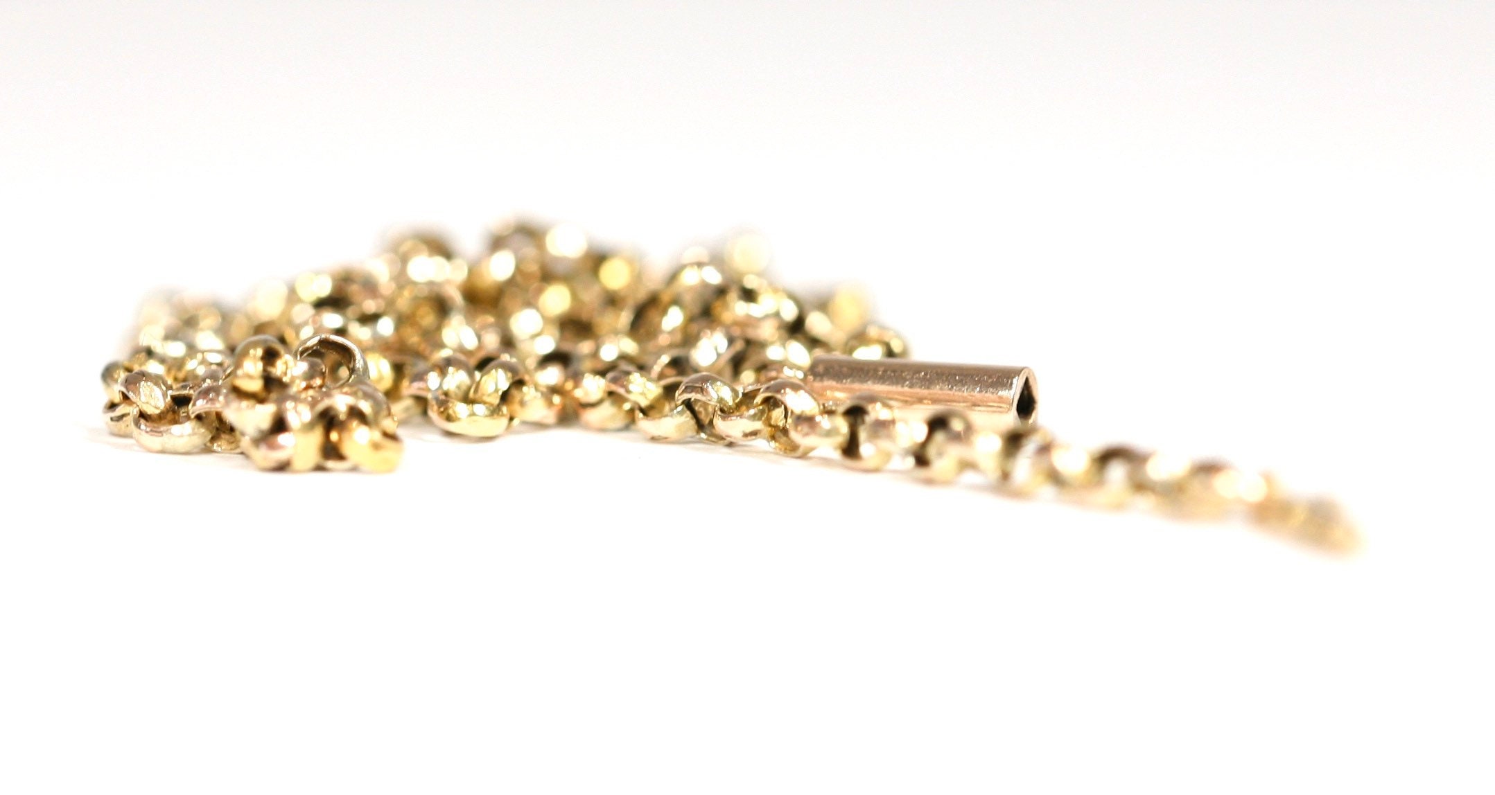Antique 9ct gold 19 inch chain with barrel fastener ***Reserved***