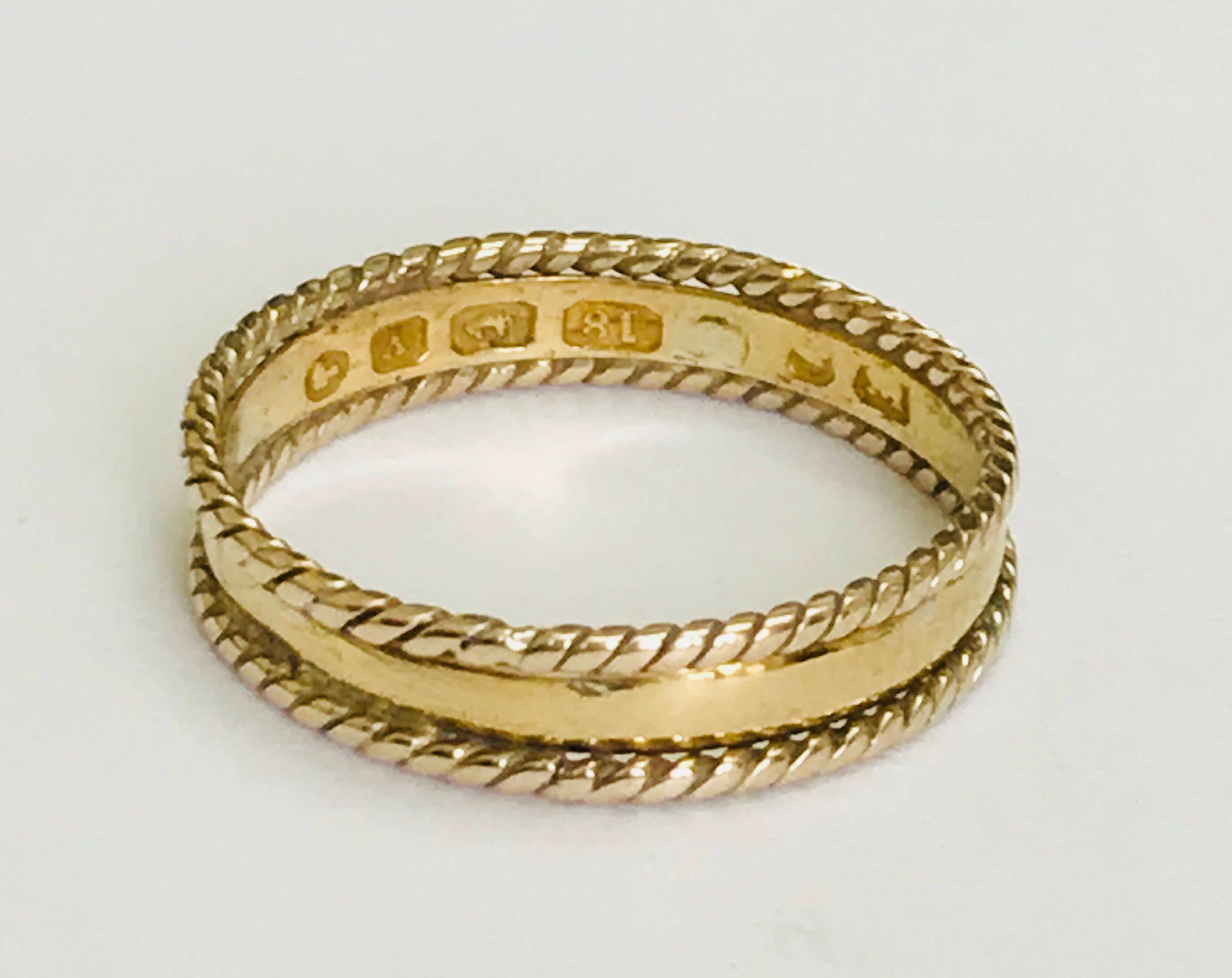 Superb antique Victorian 18ct gold wedding ring - Birmingham 1876