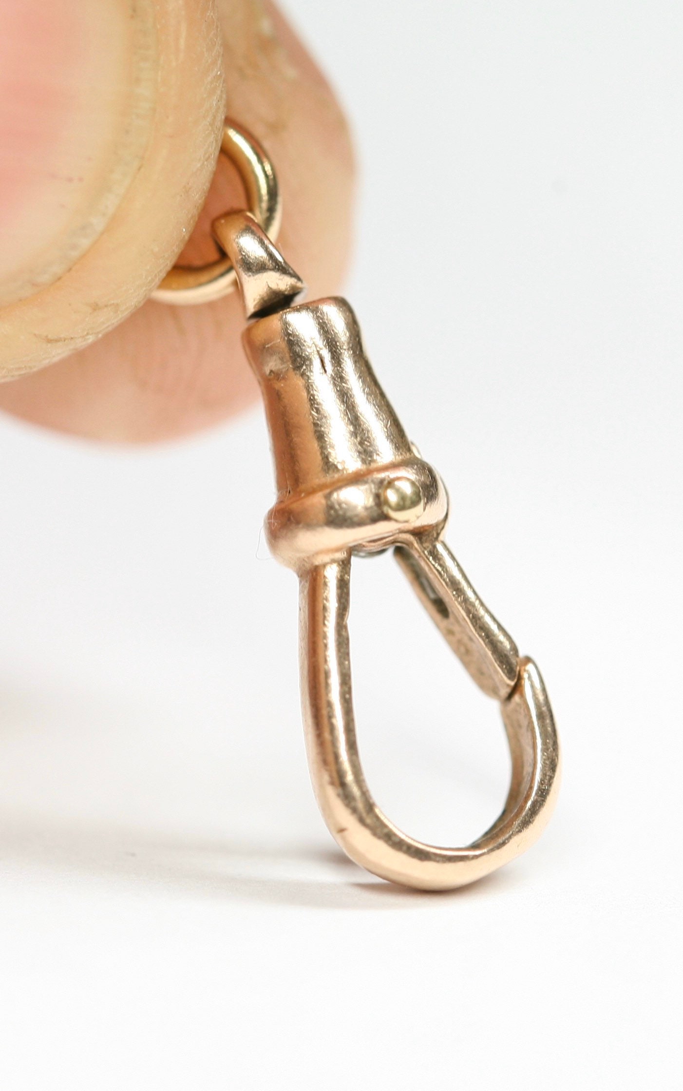 Antique 9ct rose gold Albert chain dog clIp