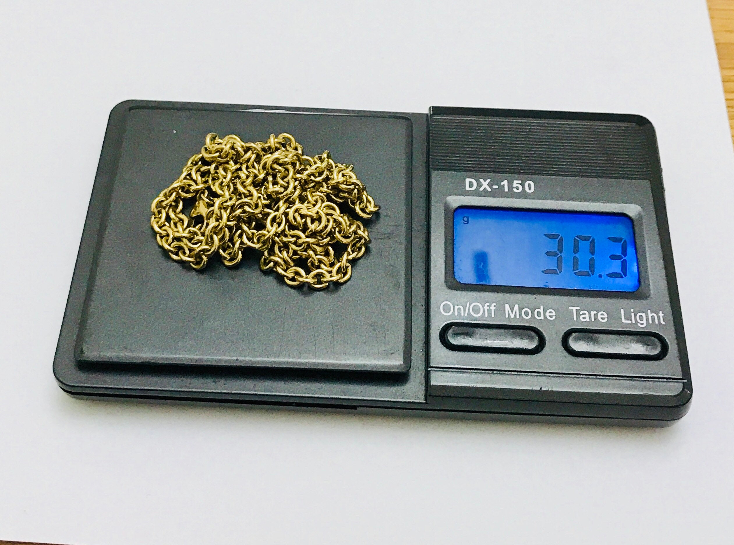 Superb very heavy vintage 9ct yellow gold 30 inch Rolo chain - fully ...