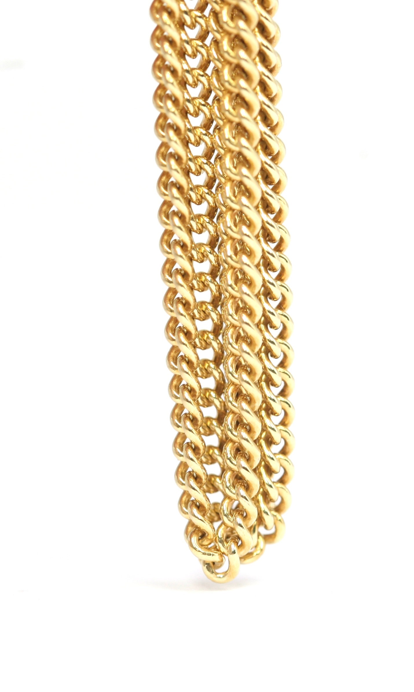 Vintage 21 inch 18ct gold curb link chain - fully hallmarked - 14.3gms