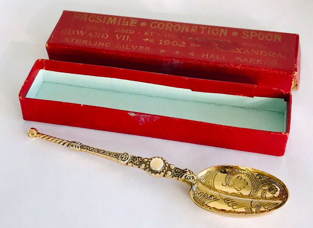 Stunning Edwardian Sterling Silver Coronation Anointing Spoon in the ...
