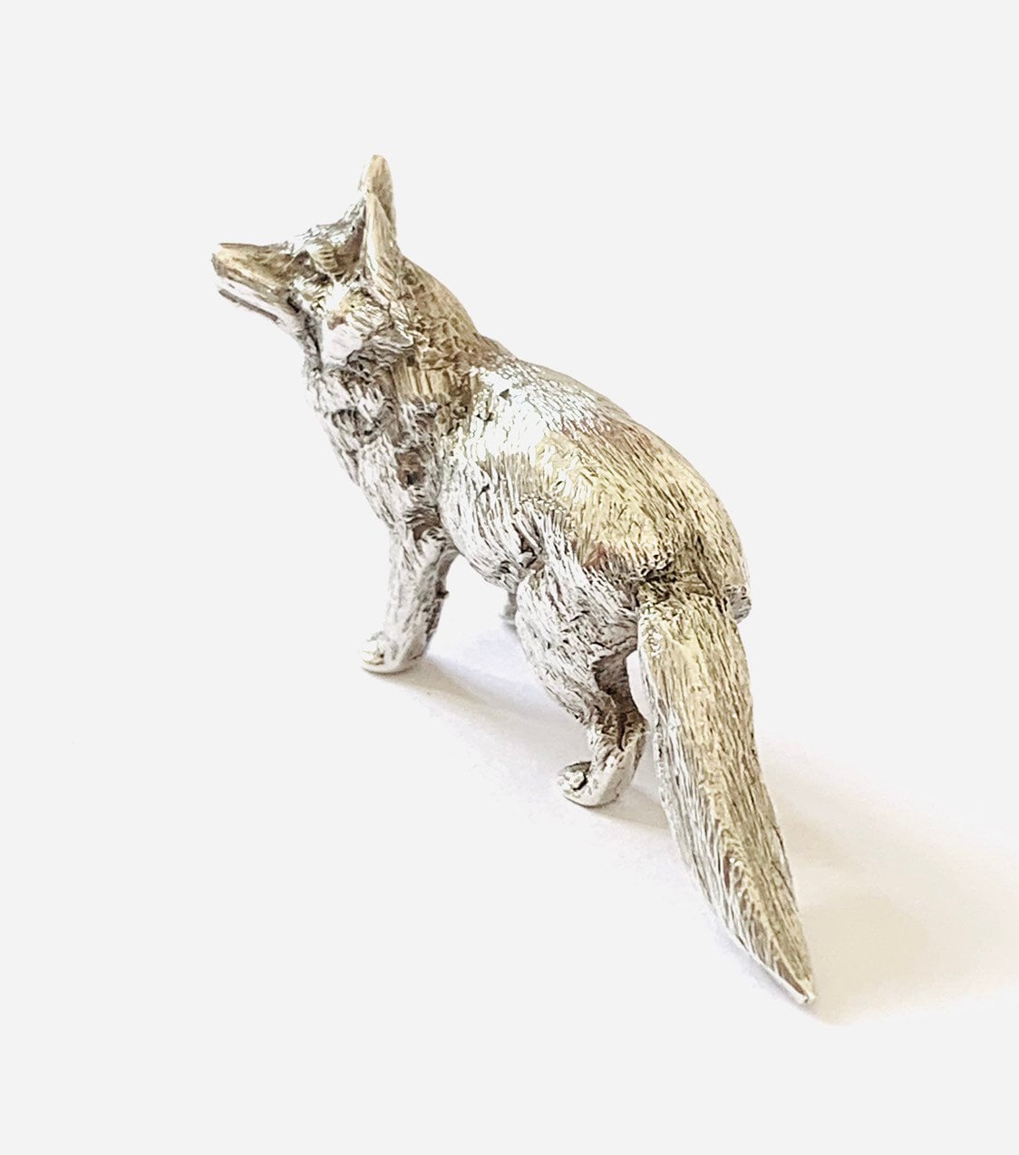 Superb vintage solid sterling silver Fox - hallmarked London 1992