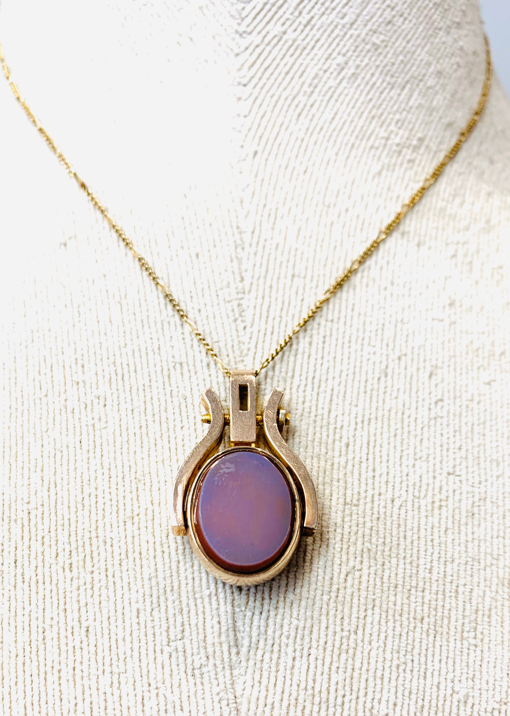 Superb antique Victorian 9ct rose gold spinning Albert chain fob ...