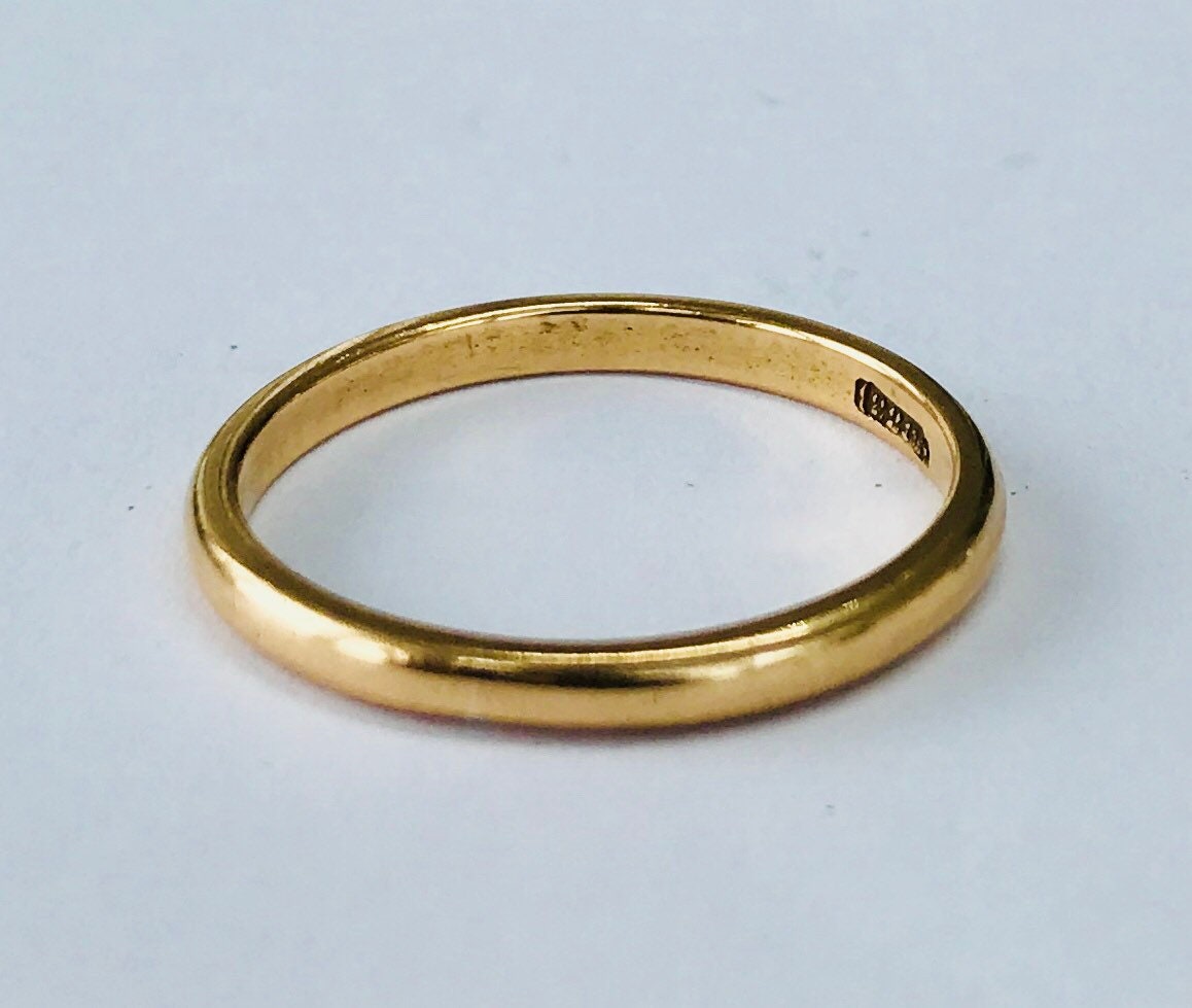 Vintage 22ct gold wedding ring