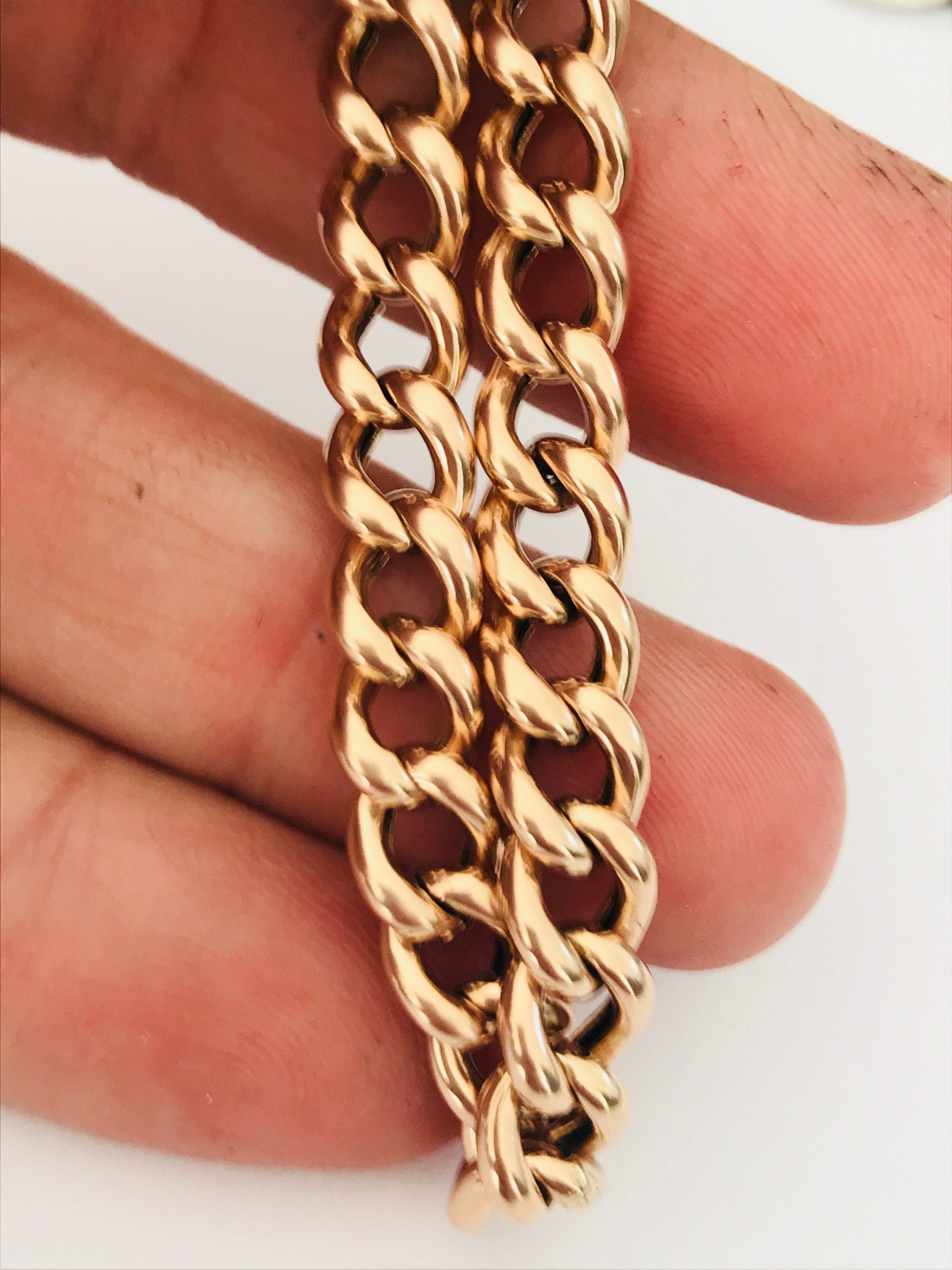 Stunning antique 9ct rose gold 8 inch bracelet