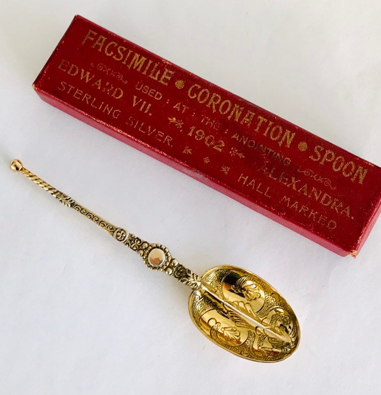 Stunning Edwardian Sterling Silver Coronation Anointing Spoon in the ...