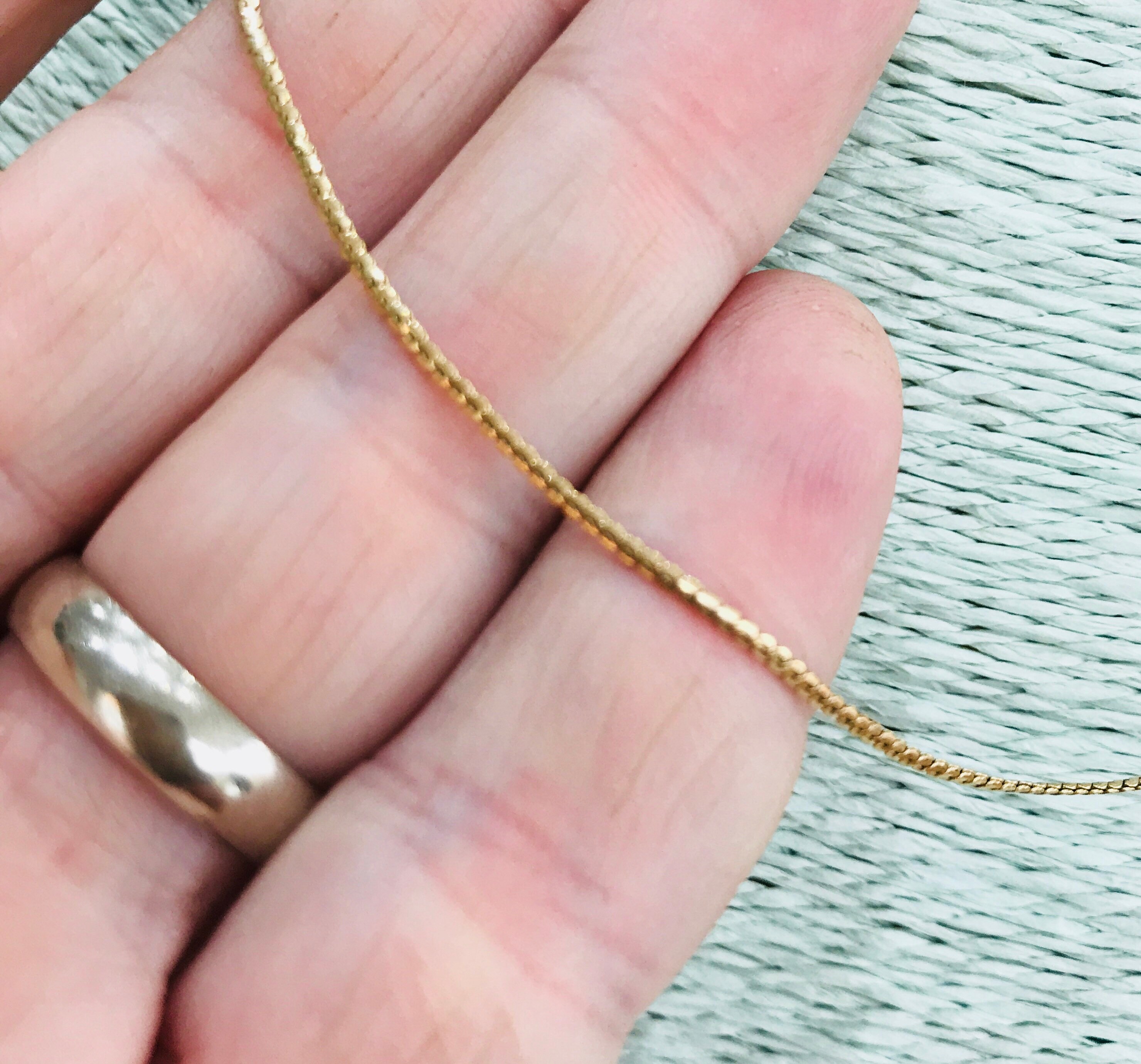 Vintage 9ct yellow gold snake link chain - fully hallmarked **reserved**