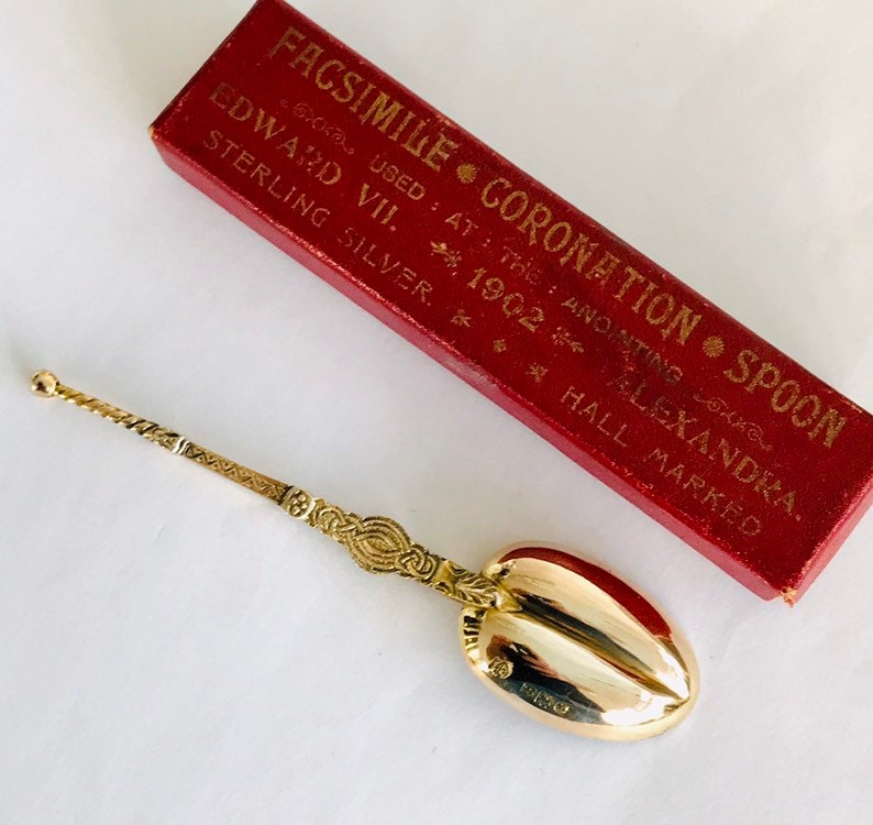Stunning Edwardian Sterling Silver Coronation Anointing Spoon in the ...