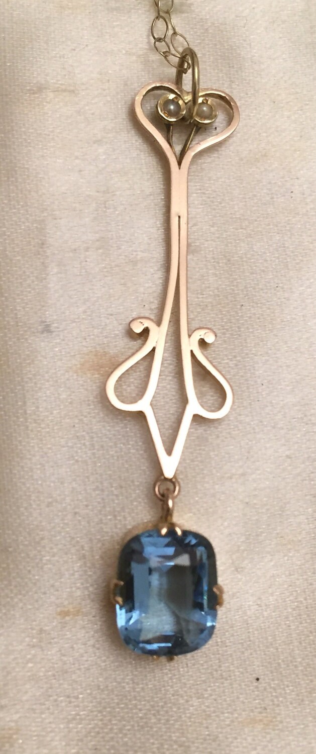 Antique Edwardian 9ct gold pendant - 1900's **reserved for Josie**