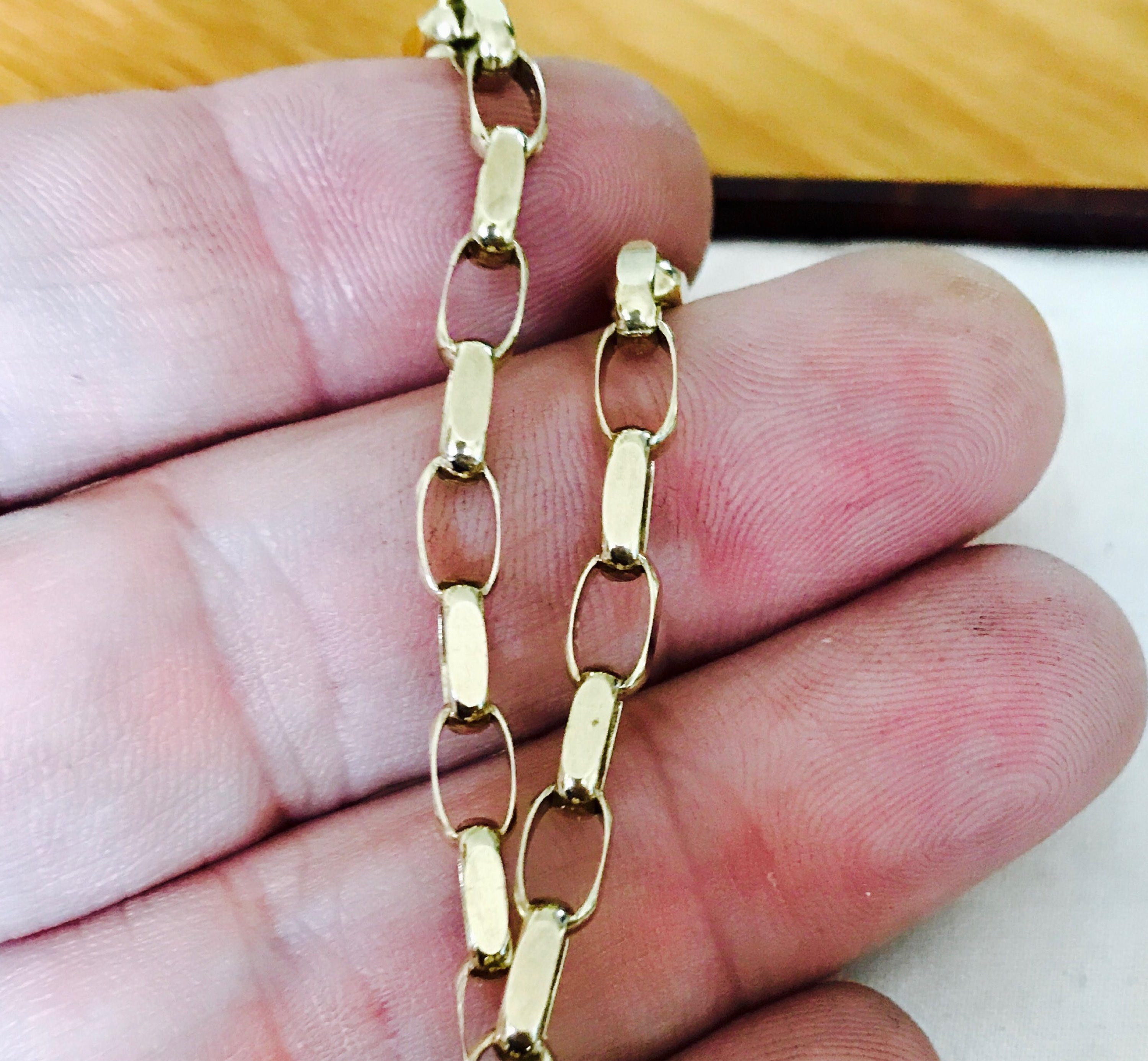 SALE***Stunning vintage 9ct yellow gold large link 20 inch chain