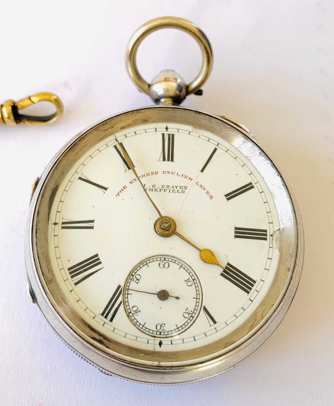 Stunning antique Victorian sterling silver pocket watch by J G Graves ...