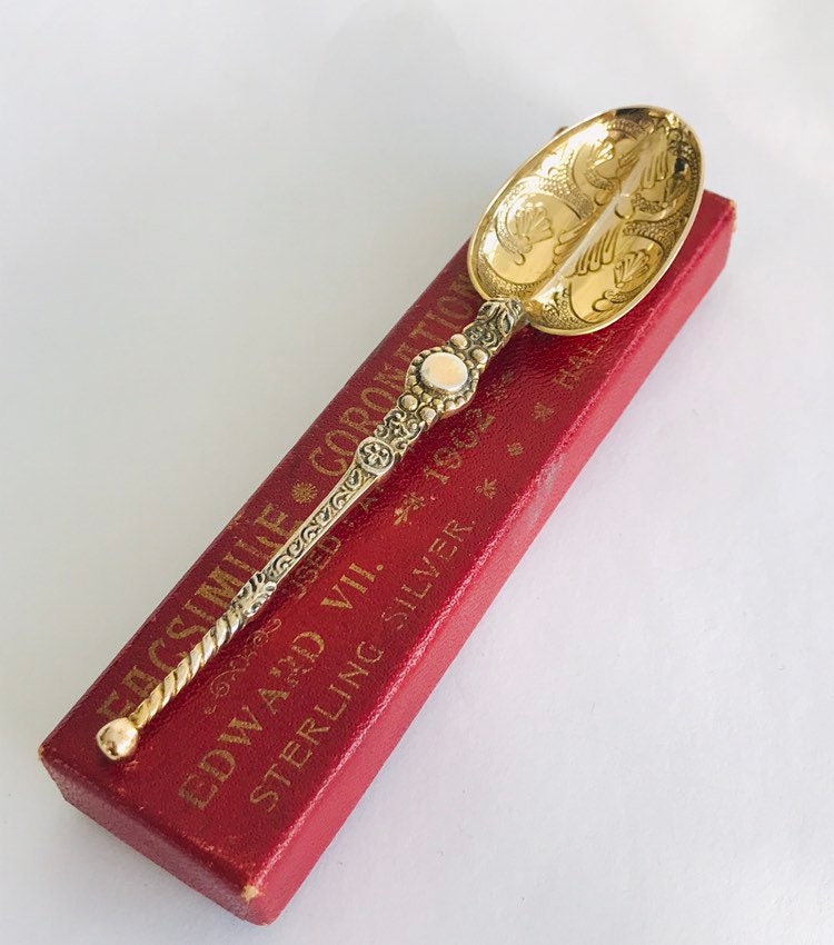 Stunning Edwardian Sterling Silver Coronation Anointing Spoon in the ...