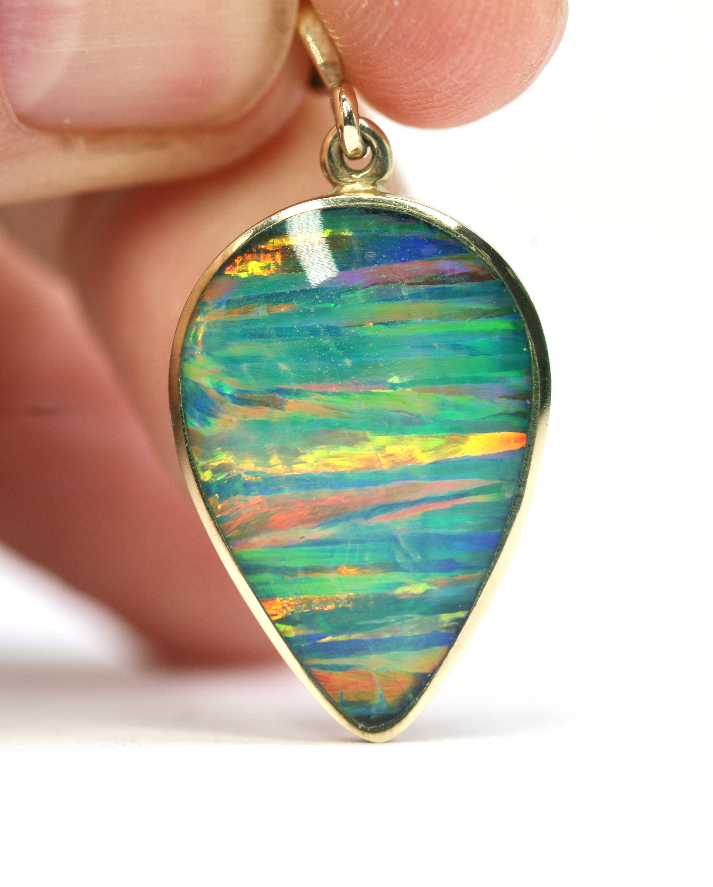 David Scott Walker. Fabulous vintage 9ct gold Opal pendant - fully ...
