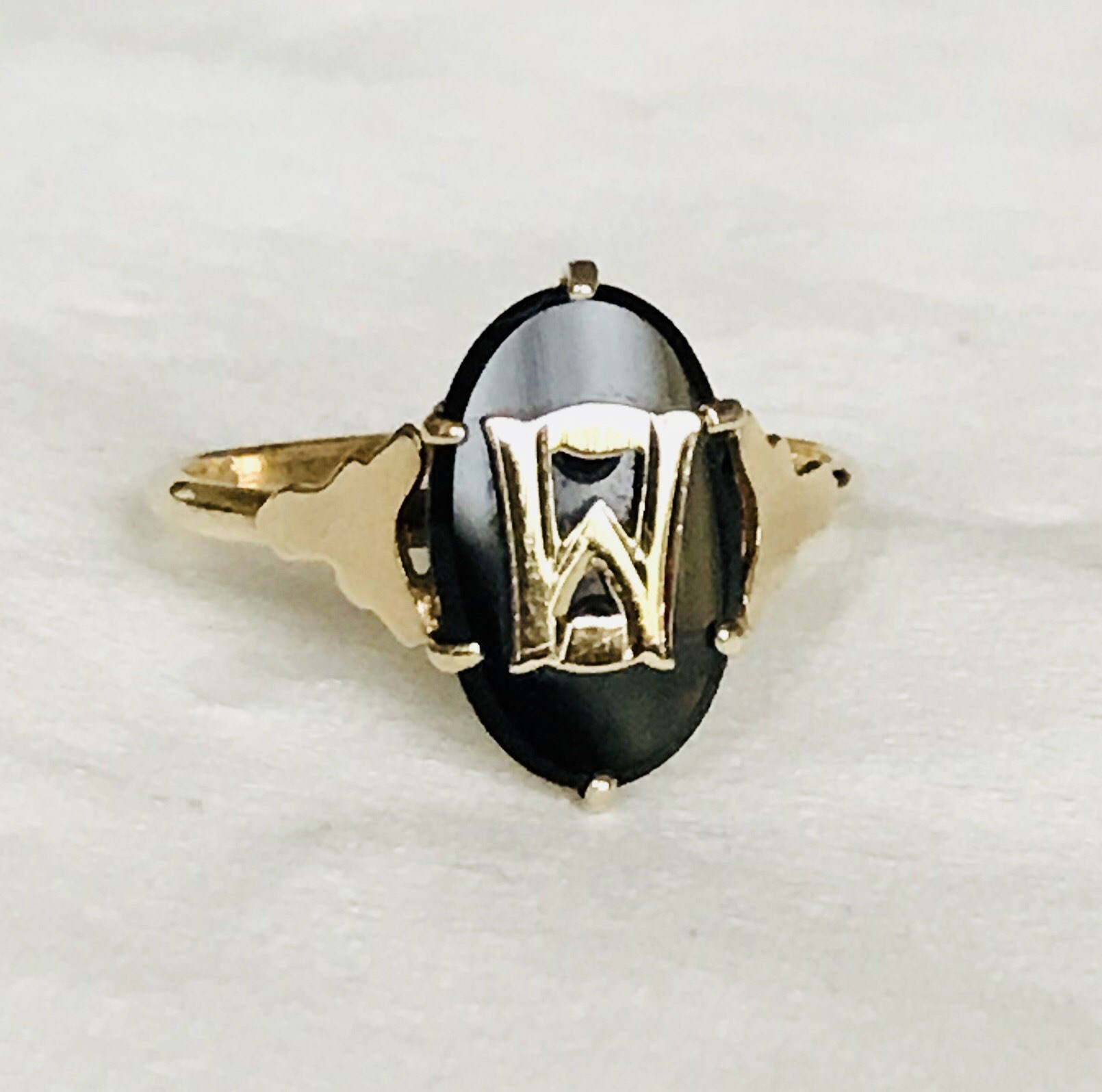 Superb Edwardian antique 9ct gold initial ring