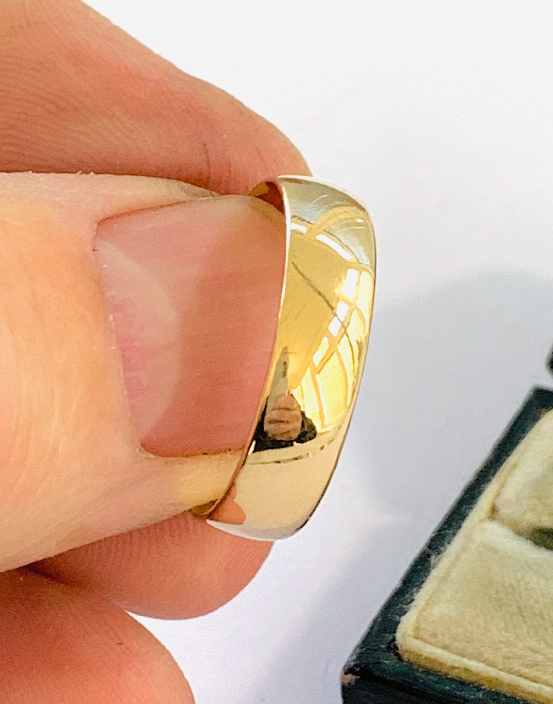Superb vintage 9ct yellow gold wedding ring - hallmarked London 1976 ...