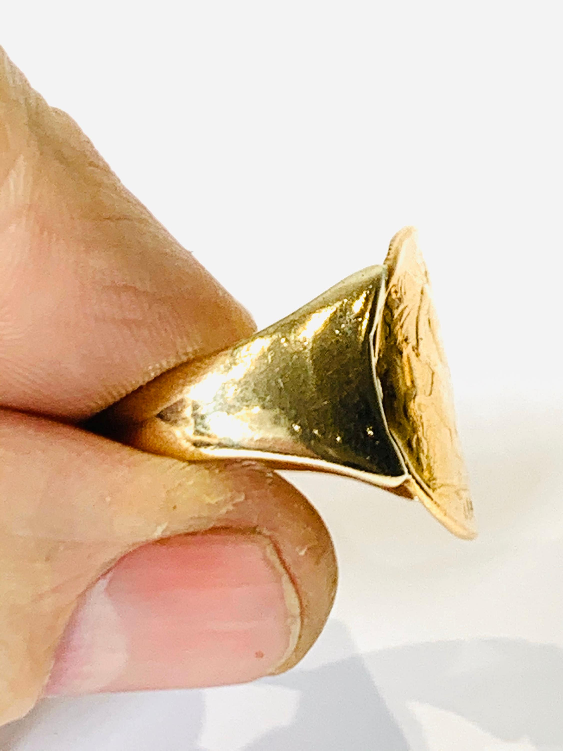 Stunning antique 22ct gold George V 1/2 Sovereign ring - dated 1911 ...